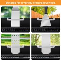China High Carbon Steel Griddle Spatula Holder Perfect for Blackstone Griddle Outdoor Grilling for sale