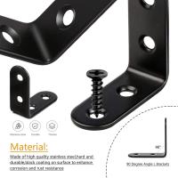 China 90 Degree Angle Bracket Stainless Steel Heavy Duty Wall Mounted L Bracket Corner Bracket for sale