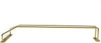 China 15.8-Inch Gold Single Rail Metal Wine Glass Rack Under Cabinet Stemware Holder with Screws for sale