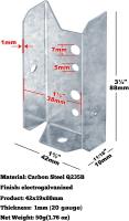 China Galvanized 2x4 Brackets The Ultimate Repair Kit for Wood Rail and Post Connections for sale