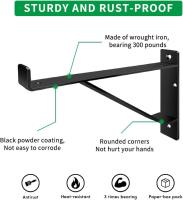 China Industrial Wall Brackets with Lip and CNC Stamping 12 Inch Heavy Duty Metal Storage for sale