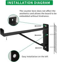 China Industrial Wall Brackets with Lip and CNC Stamping 12 Inch Heavy Duty Metal Storage for sale