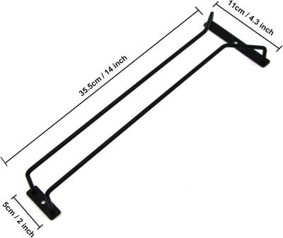 China 15.8-Inch Long Wine Glass Rack Under Cabinet Stemware Storage Holder with Screws for sale