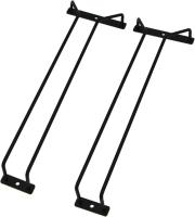 China Sample Black 15.8-Inch Long Single Rail Wine Glass Rack Metal Under Cabinet Stemware Storage Holder with Screws for sale