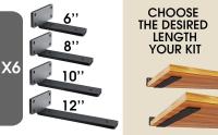 China ISO9001 Rohs CE Certified 8 Inch Professional Floating Shelf Bracket Strong and Sturdy for sale