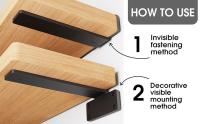 China ISO9001 Rohs CE Certified 8 Inch Professional Floating Shelf Bracket Strong and Sturdy for sale