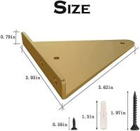 China Sturdy Gold Floating Shelves Bracket Shelf Triangular Bracket for Heavy Duty Support for sale