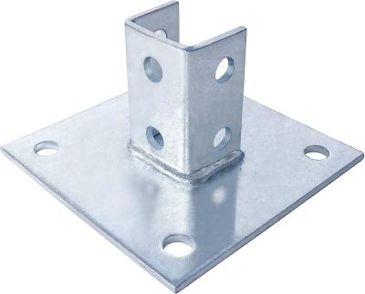 China Post Base Channel Bracket Square Mount Post Base Strut Mount Bracket for sale
