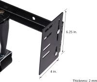 China 2.5mm Thickness Bed Hook Plate For Headboard With Black Powder Coating for sale