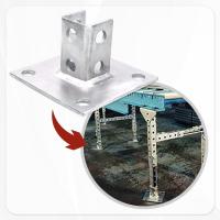 China Universal Shelf Sign Bracket Ground Floors Mounting System Hot Deep Galvanized Pile Base for sale