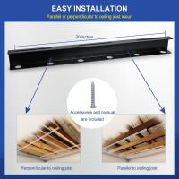 China 3-Set Ceiling Tote Slide Storage Bin Rack for 3 Bins Garage Overhead Storage System for sale