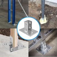 China Single Channel Square Post Base Strut Mount Bracket with Pile Base Mounting System for sale