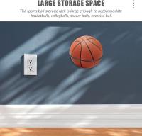 China Carbon steel Metal Ball Holder Wall Mount for Basketball Football Volleyball Soccer for sale