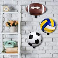 China Carbon steel Metal Ball Holder Wall Mount for Basketball Football Volleyball Soccer for sale