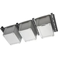 China Adjustable Width Overheard Tote Storage Rail System for Garage Ceiling Bin Storage Rack for sale