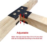 China ISO9001 Rohs CE 16949 Certified Iron Pergola Brackets for Wooden Beams Durability for sale