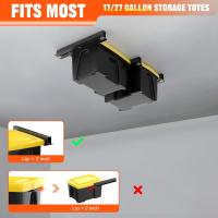 China Overhead Storage Bin Rack Heavy Duty Metal Adjustable Tote Slide Garage Storage Organization for sale