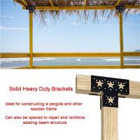 China Secure 4x4 Metal Post Anchor for Pergola Gazebo Wood Pole Connection in Black for sale