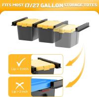 China Stocked Heavy Duty Ceiling Container Bin Rack for 3 Bins Ceiling Garage Storage Bracket for sale