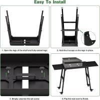 China 2-3Kg Universal Portable Folding Grill Table with Caster Wheels and Double Side Shelf for sale