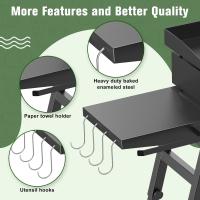 China Side Storage Tray for Heavy-duty Coating Steel Griddle Stand Blackstone Griddle Stand for sale