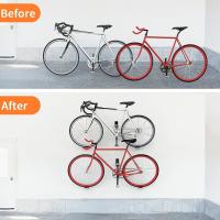 China Red Bicycle Storage Rack Bike Wall Hold with Heavy Duty Bike Pedal Hanger Wall Mount for sale