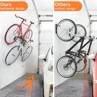 China Red Bicycle Storage Rack Bike Wall Hold with Heavy Duty Bike Pedal Hanger Wall Mount for sale