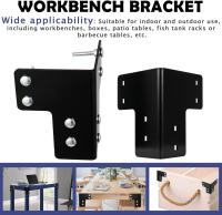 China Workbench Corner Bracket Kit Heavy Duty Sturdy Steel Angle Brackets for Desk Shop Table Platform for sale
