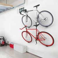 China Red Bicycle Storage Rack Bike Wall Hold with Heavy Duty Bike Pedal Hanger Wall Mount for sale