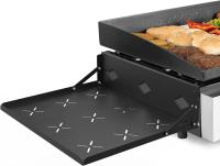 China Heavy Duty Grill Side Shelf Griddle Accessories High Carbon Steel Griddle Side Shelf for sale