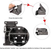 China 912g Heavy Duty 90 Degree Hinge Metal Folding Self-Locking Extension Table Bracket Strong for sale