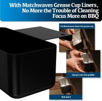 China Black Painting Grease Cup Holder for Stylish and Classic Design Drip Pan Grease Cup for sale