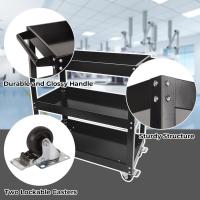 China Mechanic Storage Cart Utility Cart Commercial Tool Shelves Rolling Carts with Brake Wheels for sale