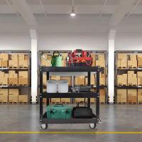 China Mechanic Storage Cart Utility Cart Commercial Tool Shelves Rolling Carts with Brake Wheels for sale
