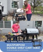 China Multifunction Metal Plant Fiber Kitchen Cart Island for Outdoor Grill and Food Prep for sale
