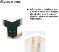 China 15.5kg Heavy Duty Workbench Bracket Kit Sturdy Steel Brackets Powder Coated for sale