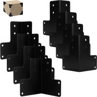 China Triangle Bracket Heavy Duty 3 Side Way 90 Degree Support Workbench Corner Edges Black for sale