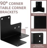 China Triangle Bracket Heavy Duty 3 Side Way 90 Degree Support Workbench Corner Edges Black for sale