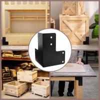 China Triangle Bracket Heavy Duty 3 Side Way 90 Degree Support Workbench Corner Edges Black for sale
