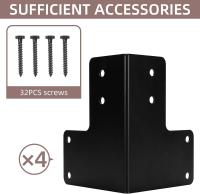 China Triangle Bracket Heavy Duty 3 Side Way 90 Degree Support Workbench Corner Edges Black for sale