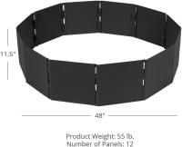 China 48in Square Fire Pit Ring High Carbon Steel Portable Collapsible Design Square Insert for sale