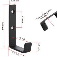China Contemporary Style Towel Hooks Heavy Duty Black Wall Hooks for Earphone Wire/Electric Wire for sale