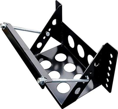 China Customized Logo Print Triangle Bracket for Metal Steel Bolt Battery Mounting Box Tray for sale