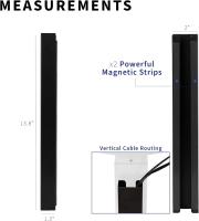 China High Carbon Steel Magnetic 14 inch Vertical Cable Management Channel for Cable Hiding for sale