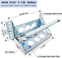 China Battery Relocation Weld-On Tray with Custom Steel and Durable Powder Coating Solution for sale