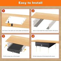 China Square Cash Drawer Under Counter Bracket Strong Metal Support for Under Desk Mounting for sale