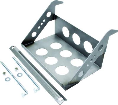 China 2mm Custom Bolt-On Remote Mount Car Battery Relocation Box Steel Tray for Secure Battery Placement for sale