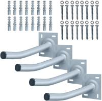 China Carbon Steel Car Tyre Wall Mount Set for 4 Rims Single Tyre Display Stand for Display for sale