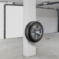 China Carbon Steel Car Tyre Wall Mount Set for 4 Rims Single Tyre Display Stand for Display for sale