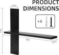 China Solid Heavy Duty Steel Floating Shelf Brackets with Stamping Punching Bending Process for sale